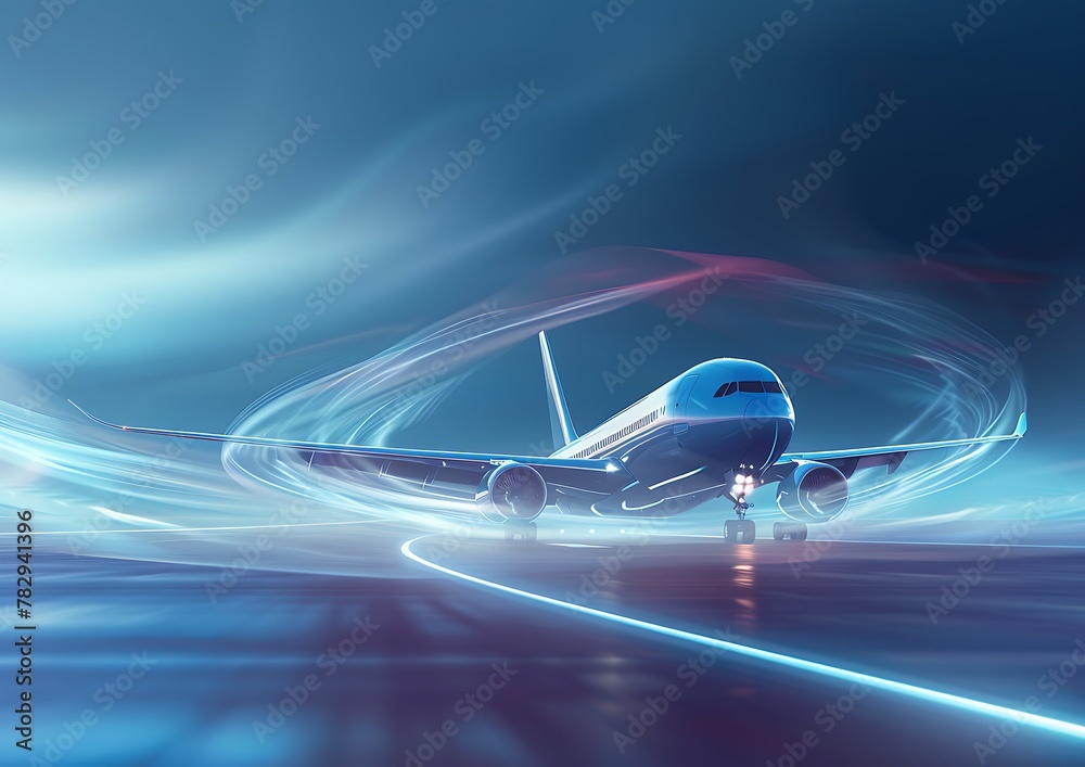 Visualizing Aerodynamic Efficiency, Digital Art Depicting Laminar Flow ...