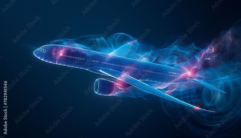 Visualizing Aerodynamic Efficiency, Digital Art Depicting Laminar Flow ...