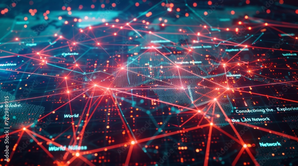 Visualize the intricate web of connections in the LAN (Local Area ...