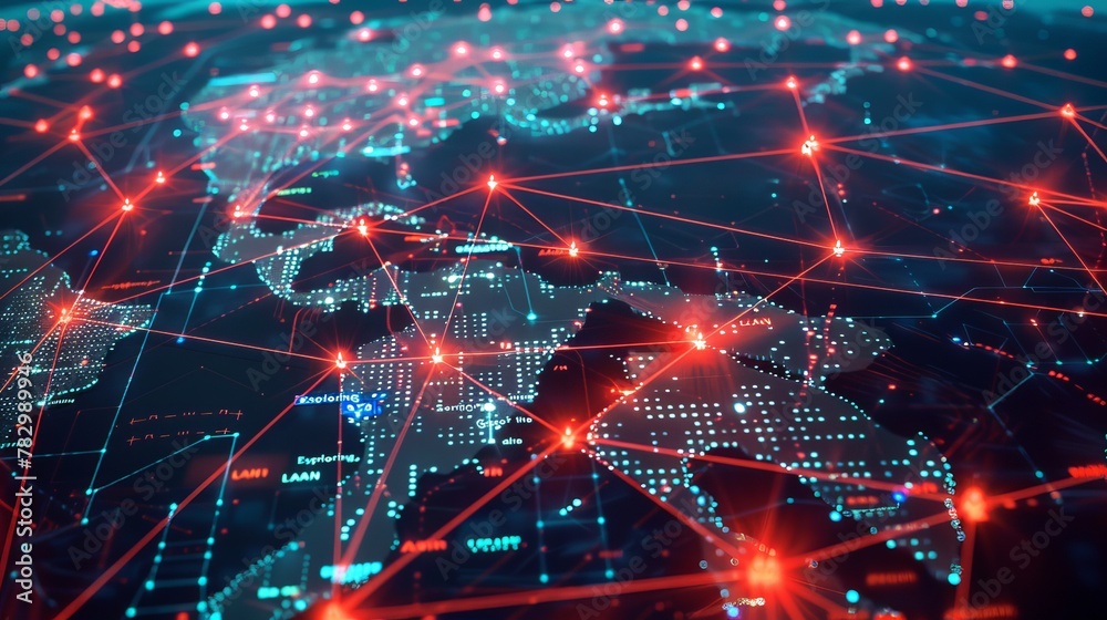 Visualize the intricate web of connections in the LAN (Local Area ...