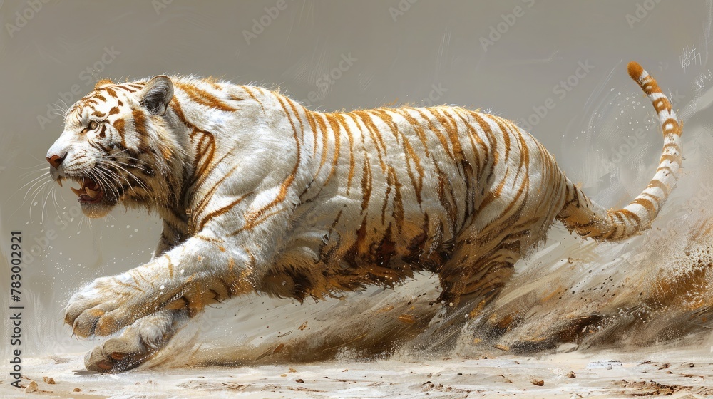 Majestic Bengal White Tiger. Unveiling the Unique Form and Coloration ...