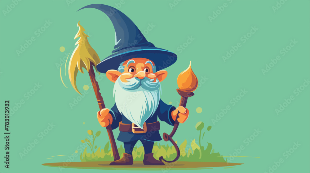 Duende draw 2d flat cartoon vactor illustration iso Stock Vector ...