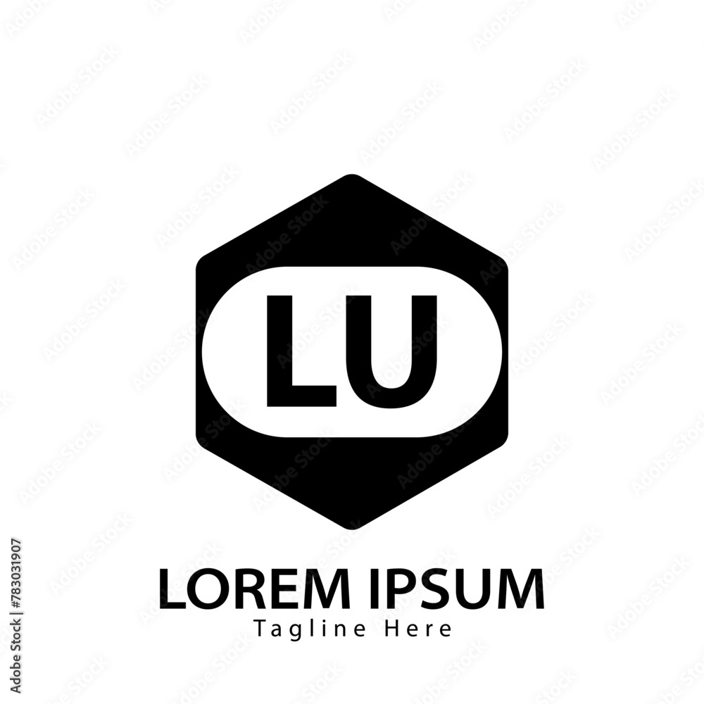 letter LU logo. LU. LU logo design vector illustration for creative ...