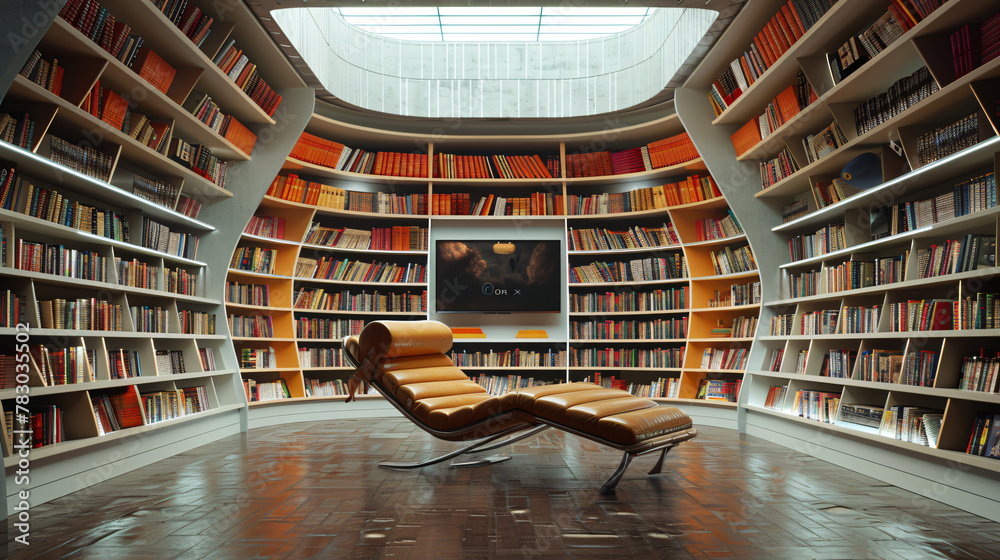 Quiet Elegance. Designing a Modern Luxury Minimalist Reading Room Stock ...