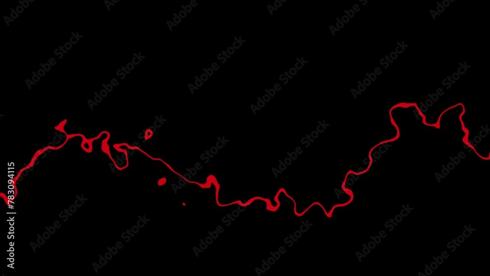 2D flat Animations loop Red color and black color background abstract ...