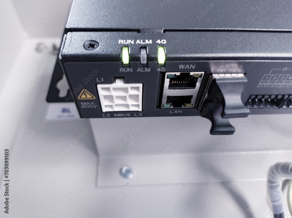 Electrical panel for data smart logger control and monitoring solar ...