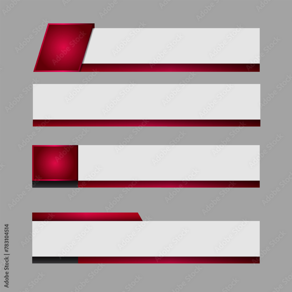 Set of news bars with copy space. Banners for broadcasting with ...
