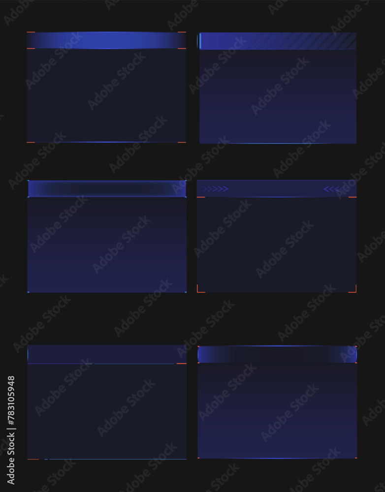 Vector illustration. Set of blank borders for information, graphs ...