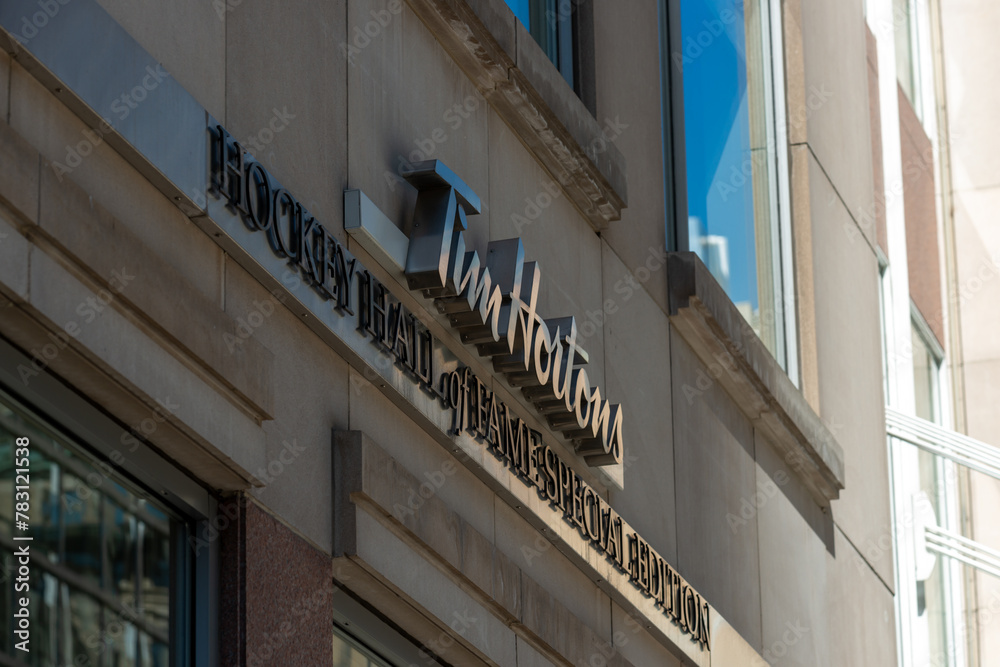 exterior building and sign of Tim Hortons Brookfield Place (in the ...