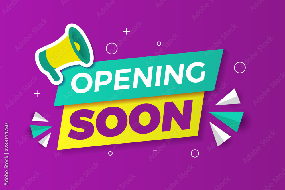 Vector opening soon sale poster sale banner design template with ...