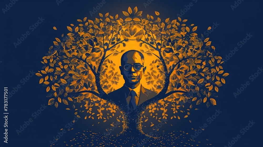 banner background National Ambedkar Jayanti Day theme, and wide copy ...