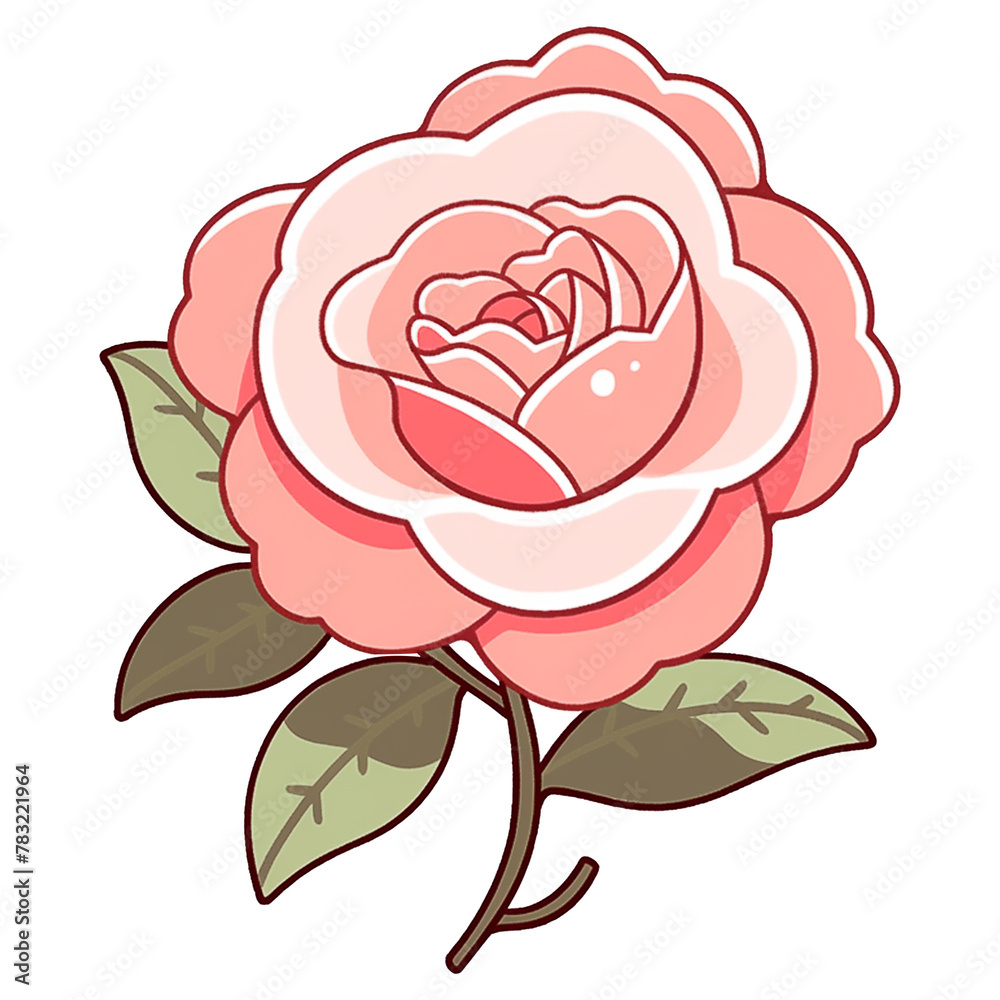 beautiful flower clipart of pink rose on PNG image with transparent ...