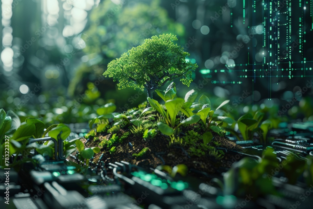 AI interfaces and sustainable technology systems, Lone tree on tech ...