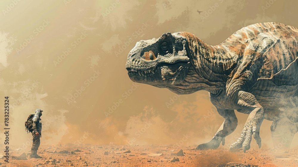 banner background National Geologist Day theme, and wide copy space, An imaginative depiction of ...