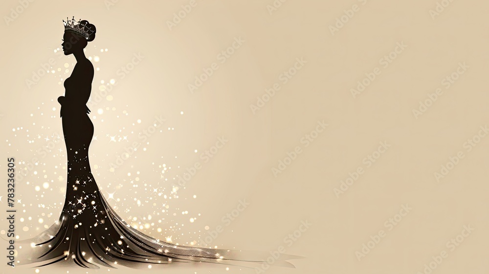 banner background International Beauty Pageant Day theme, and wide copy ...