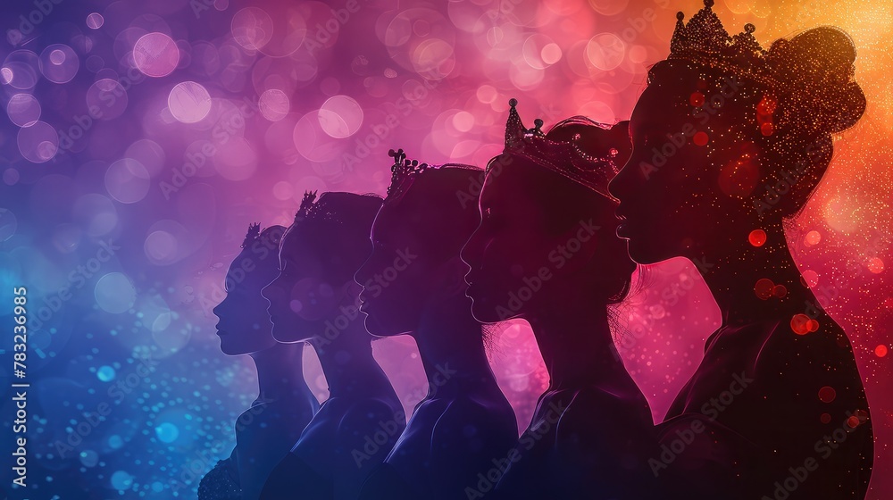 banner background International Beauty Pageant Day theme, and wide copy ...