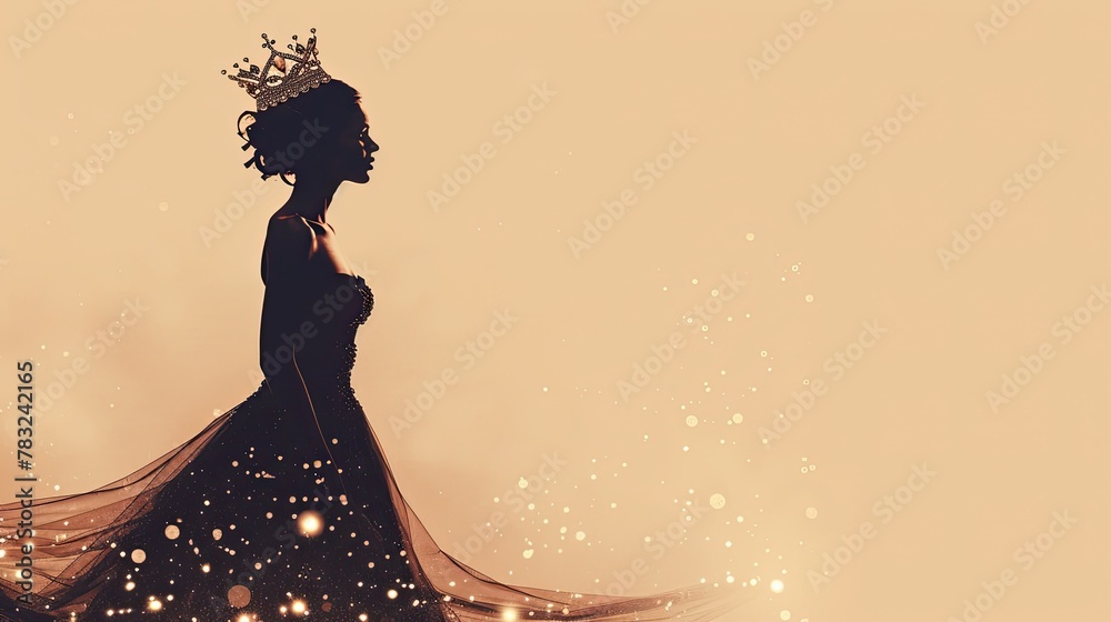 banner background International Beauty Pageant Day theme, and wide copy ...