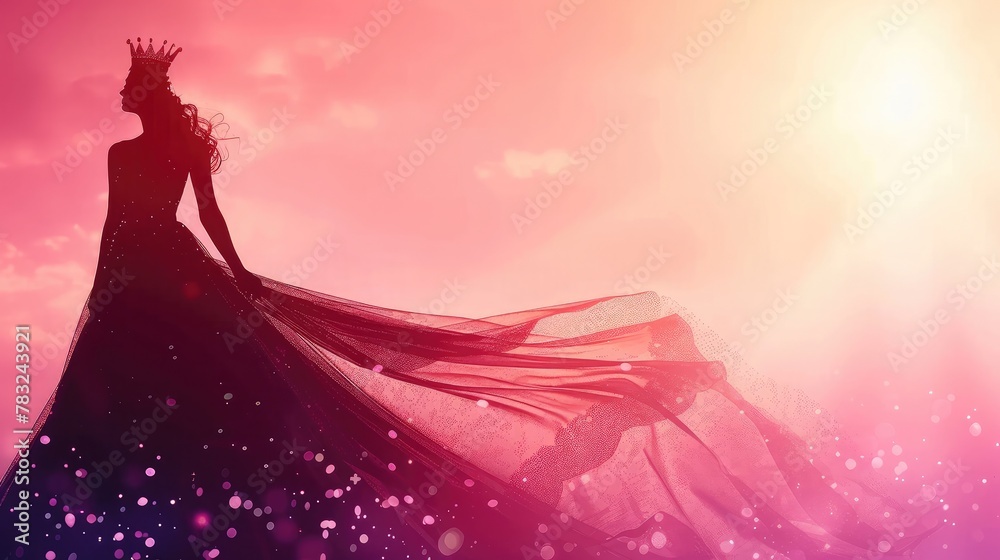 banner background International Beauty Pageant Day theme, and wide copy ...