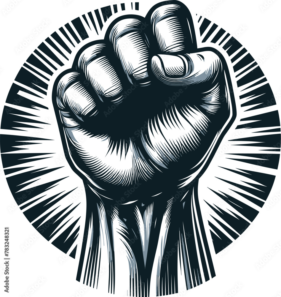 Adobe Illustrator Artwork Fist vactor illustration Raised Fist Stickers ...