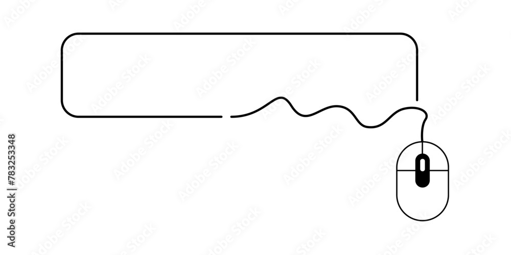 Computer mouse click button line drawing. call to action line buttons ...