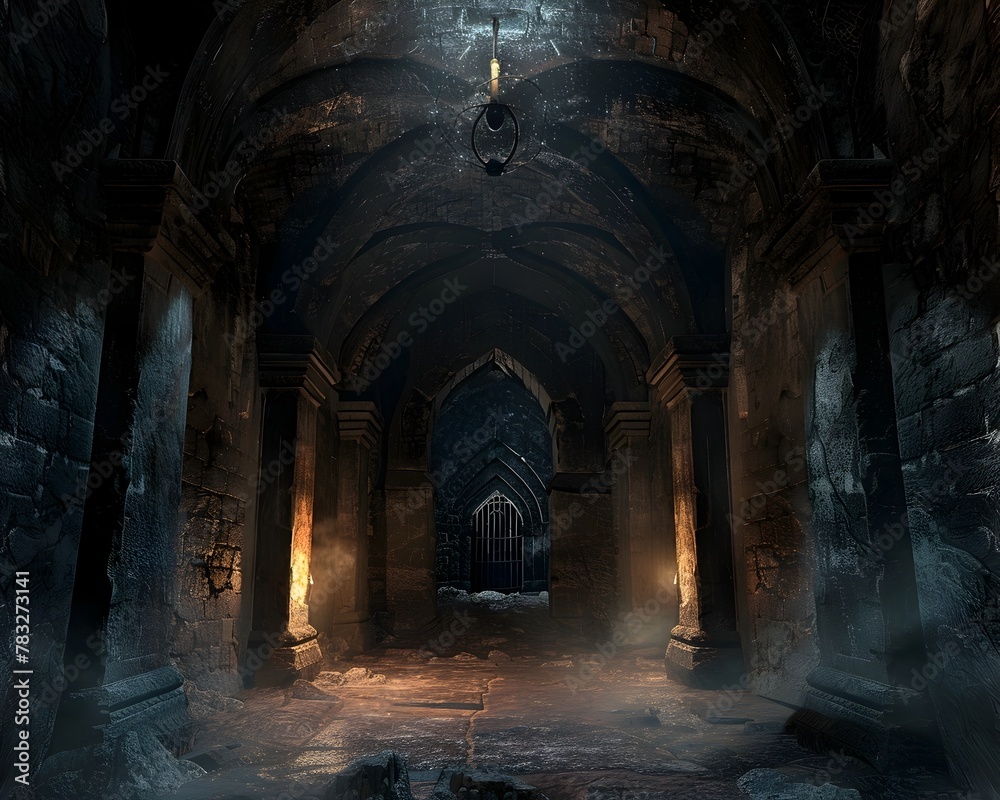 Cryptic Chamber in Abandoned Gothic Catacombs:A Grandiose and Ominous ...