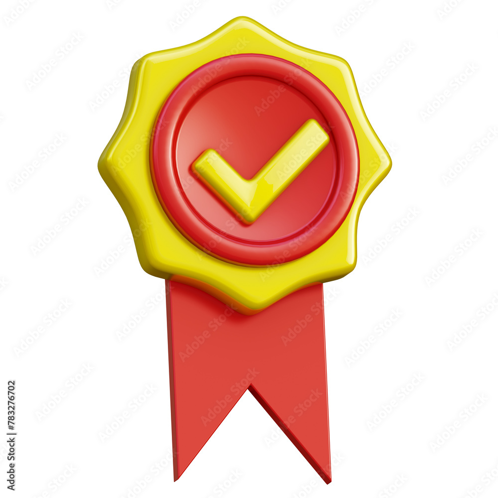 Award with distinction. Order with a ribbon for achievements in work ...