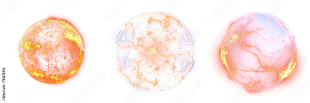 Glowing Energy Sphere Graphic Element Isolated on Transparent ...
