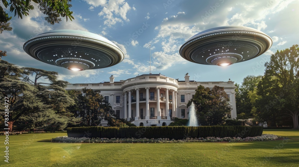 Foto De White House In Washington Dc Usa With Two Unidentified