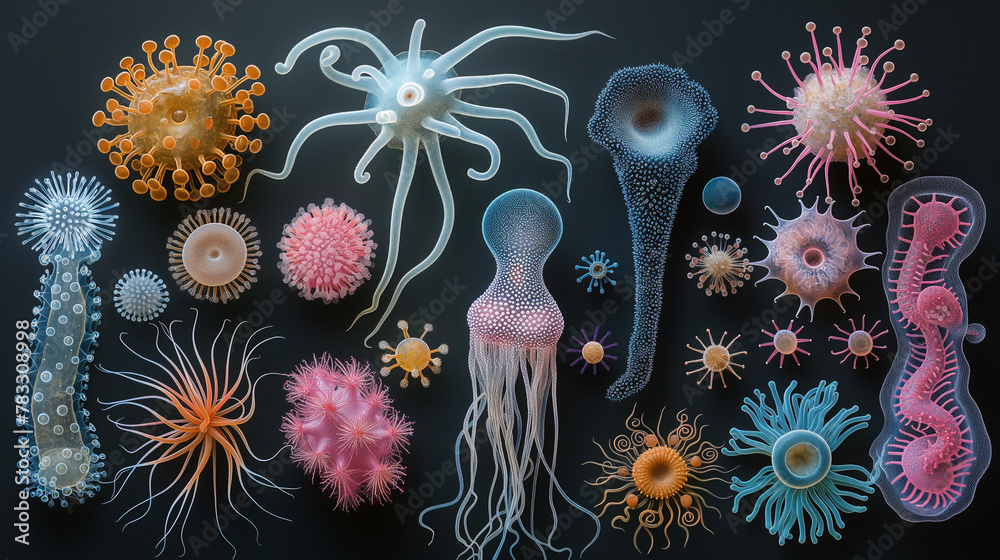 Cellular Diversity: Zooming in closer, the microscope reveals the ...