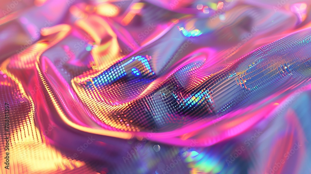 Holographic textures reflecting the light AI generated illustration ...