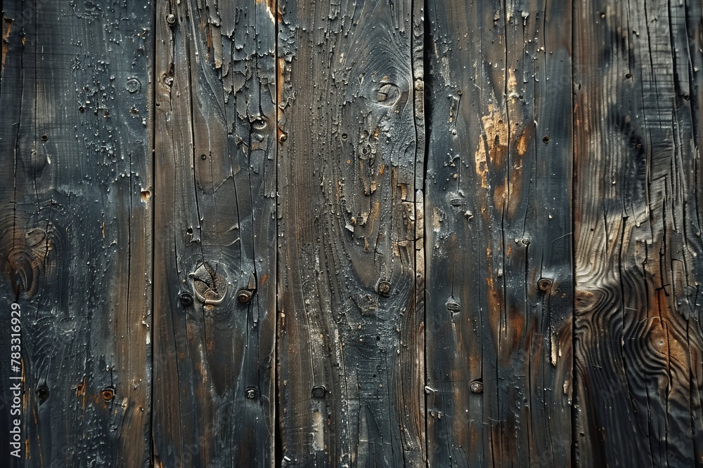 Dark stained wooden planks with rustic charm and character, featuring ...
