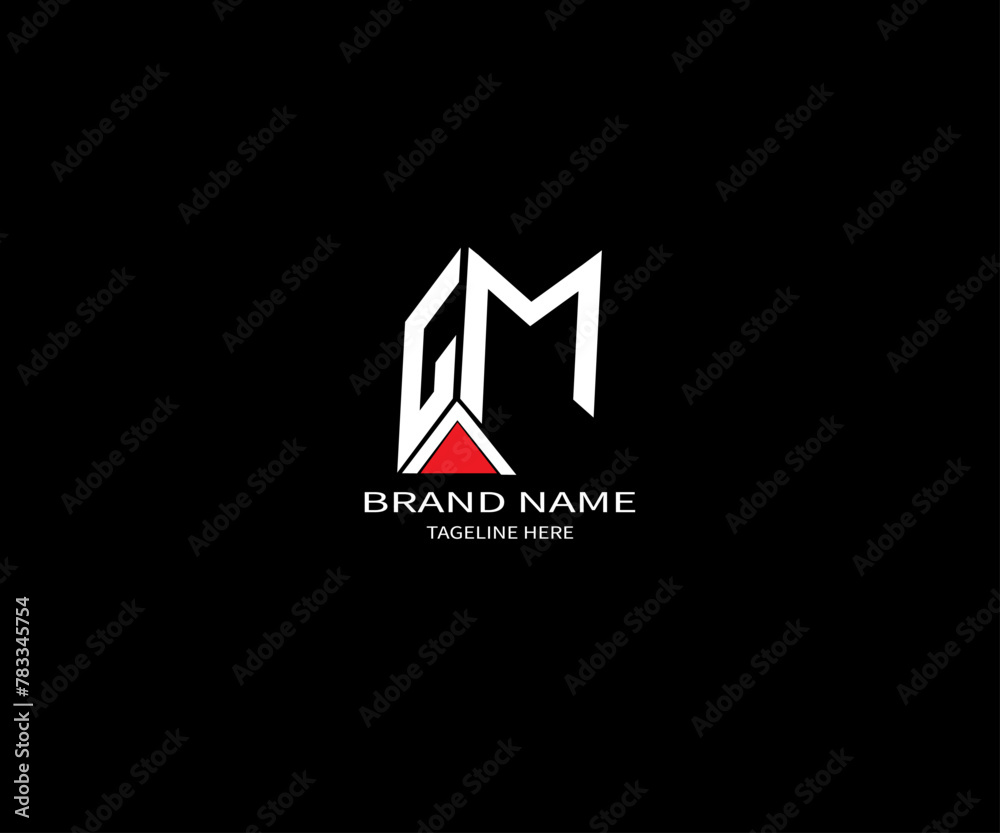 GM logo. G M design. White GM letter. GM G M letter logo design ...