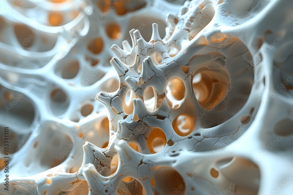 Human Bone Tissue Magnified - Medical Exploration. Concept Medical ...