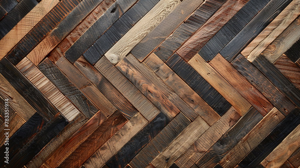 Herringbone patterned wood background. Variegated wooden parquet ...