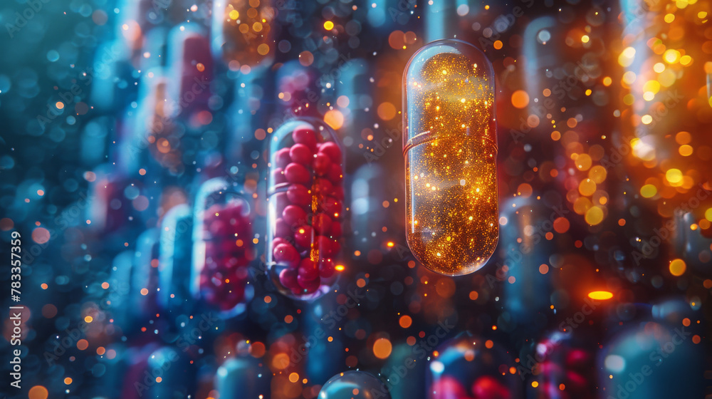 3D animation showcases a virtual library of drug candidates with color ...
