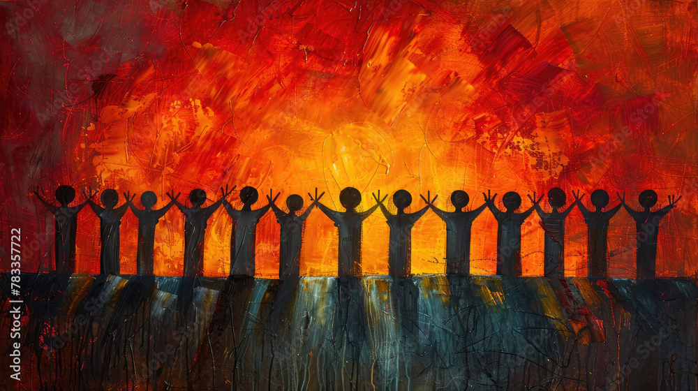 Pentecost, the Apostles, abstract christian background, generative ai ...