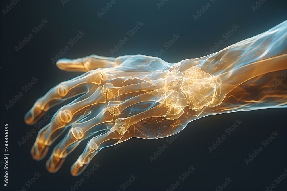 Radiant Elbow Anatomy - X-ray Vision into Human Joint. Concept Anatomy ...