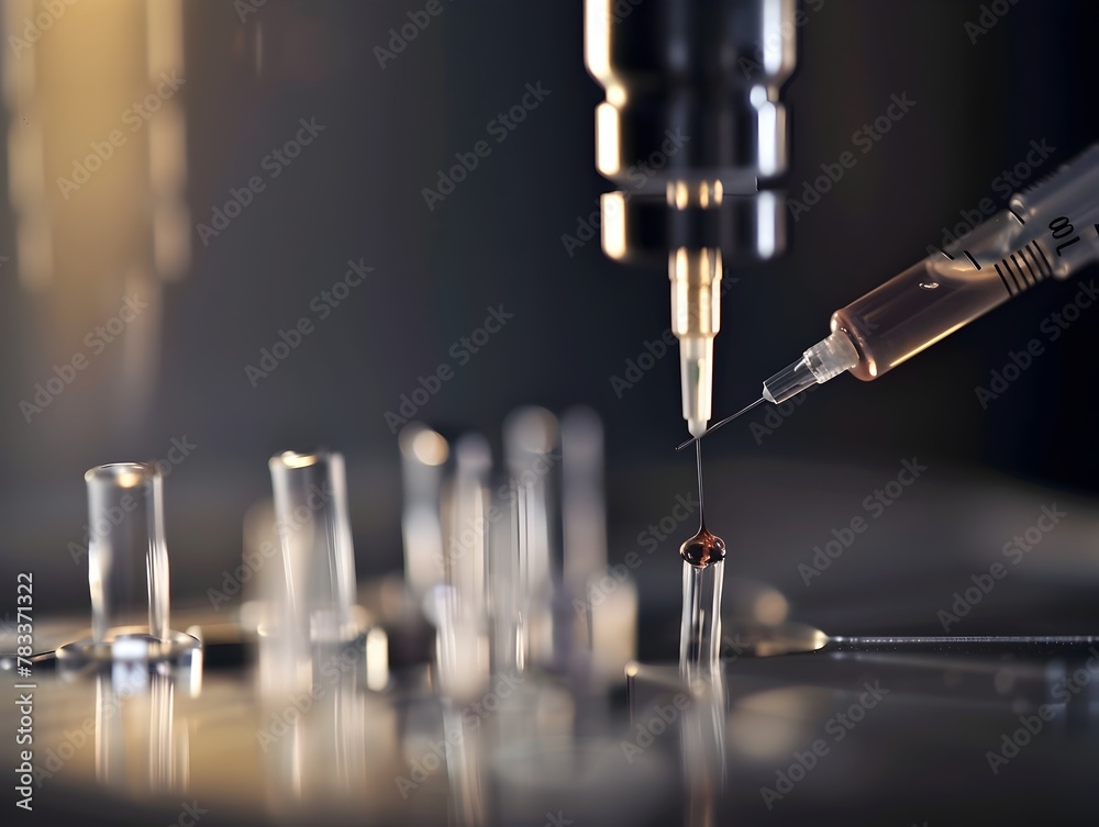 Biopsy Needle Collecting Tissue Samples for Hormone Analysis in Medical ...