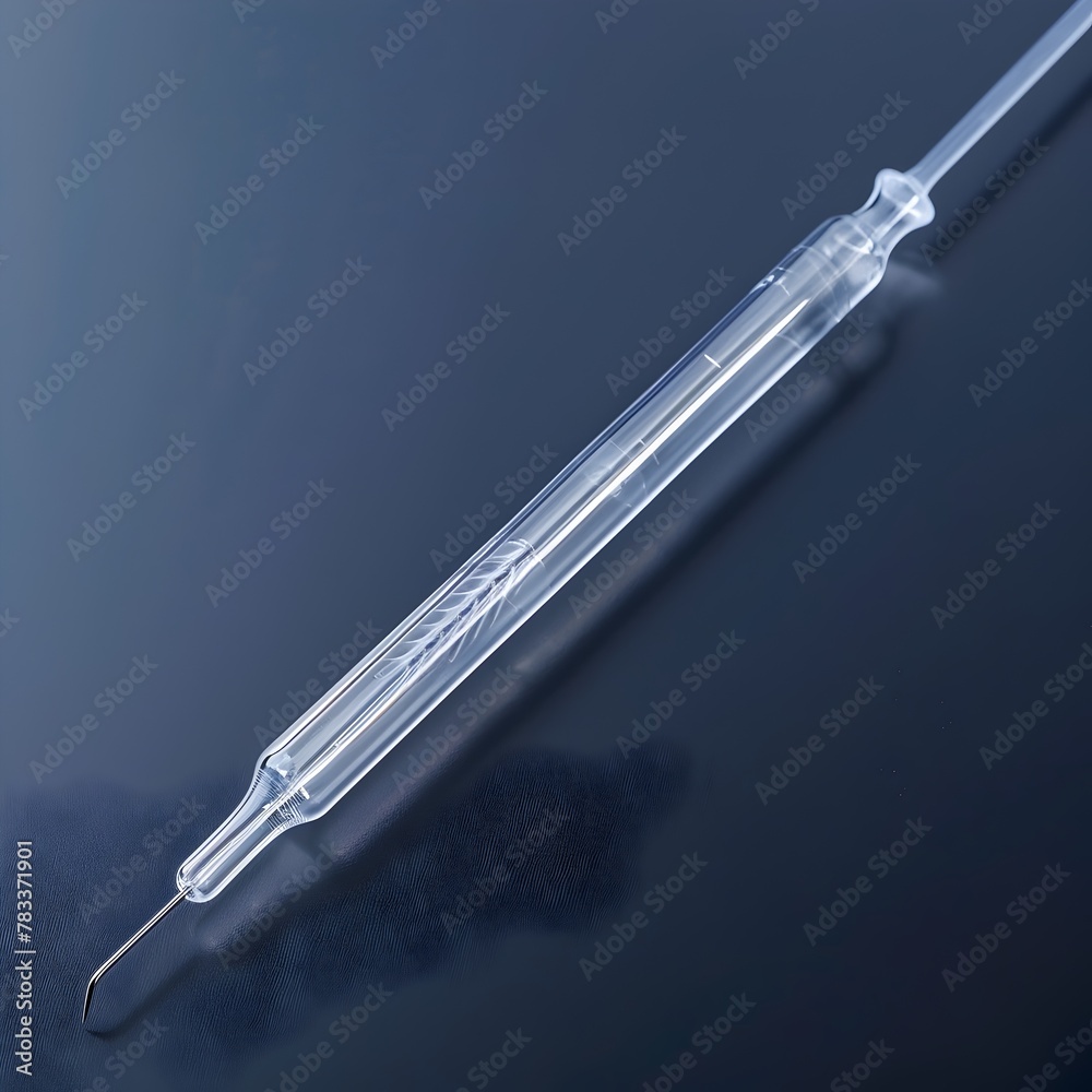 Transparent Glass Catheter Used in Hormone-Related Medical Procedures ...