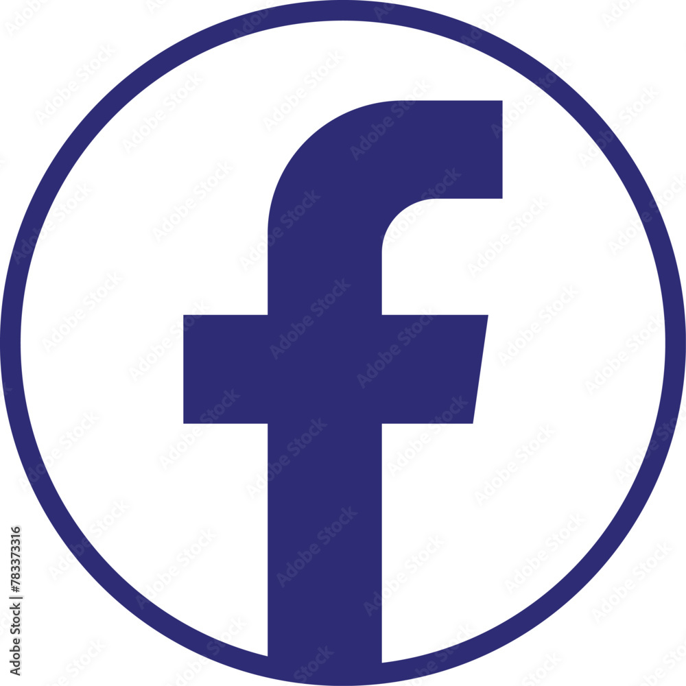 Facebook logo isolated on transparent background. Social media icons ...