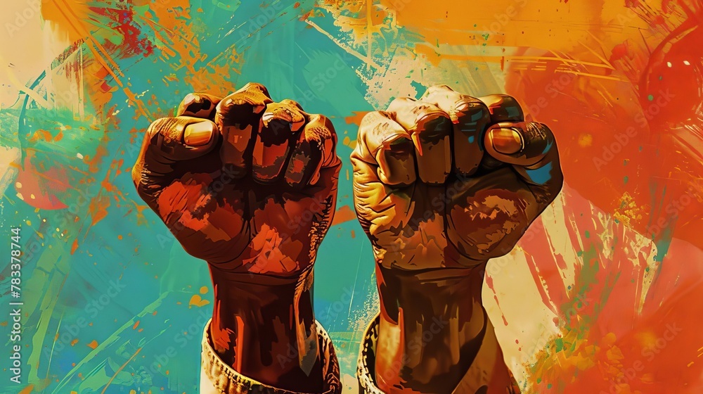 hands clenched into fists full of strength empowering motivational ...