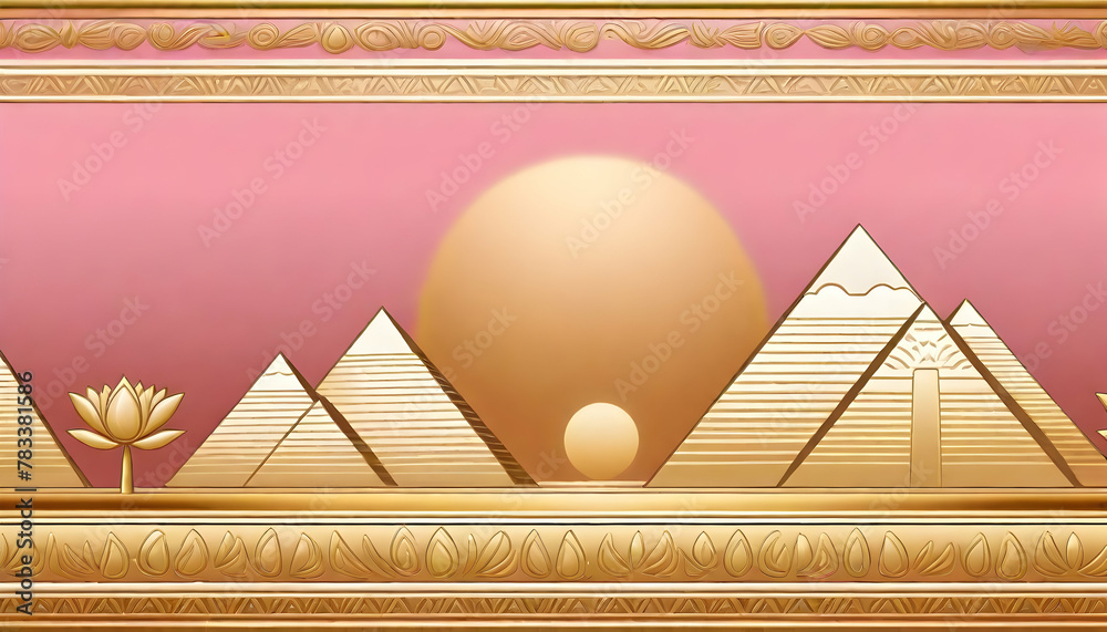A luxurious design image reflecting ancient Egyptian art, showcasing ...