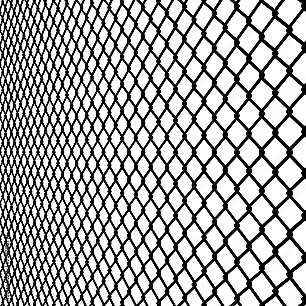 Wired Metal Fence Mesh Vector. Pattern Texture Of Steel Wire Grid ...