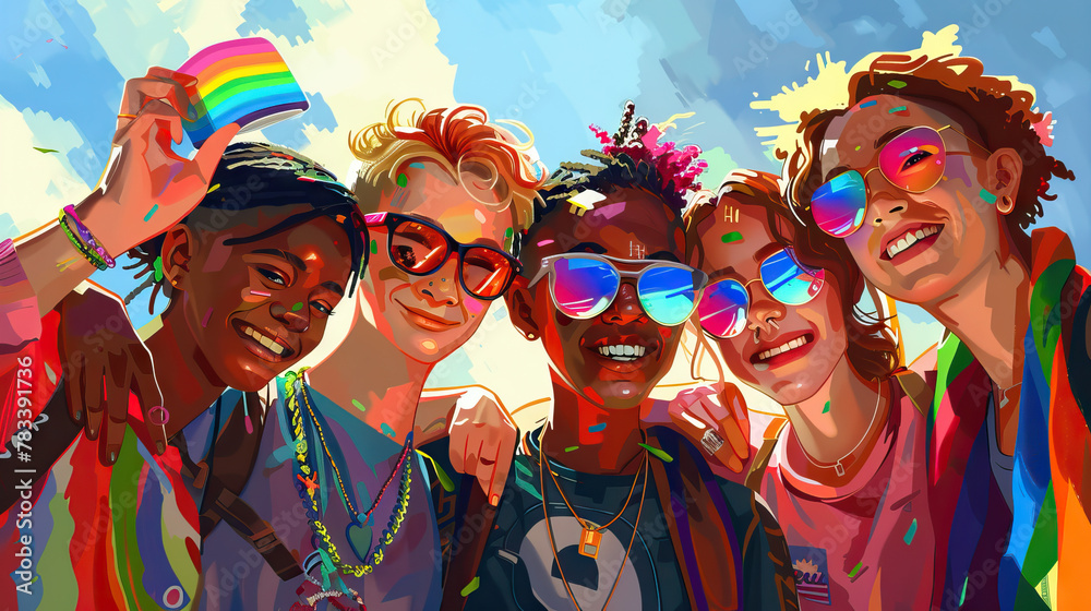 High School Queer Alliance: A group of LGBTQ+ teens forming a ...