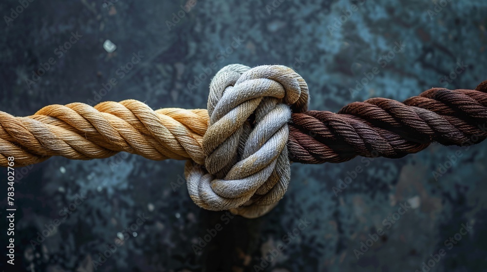 The concept of Group Trust is illustrated through different ropes tied ...