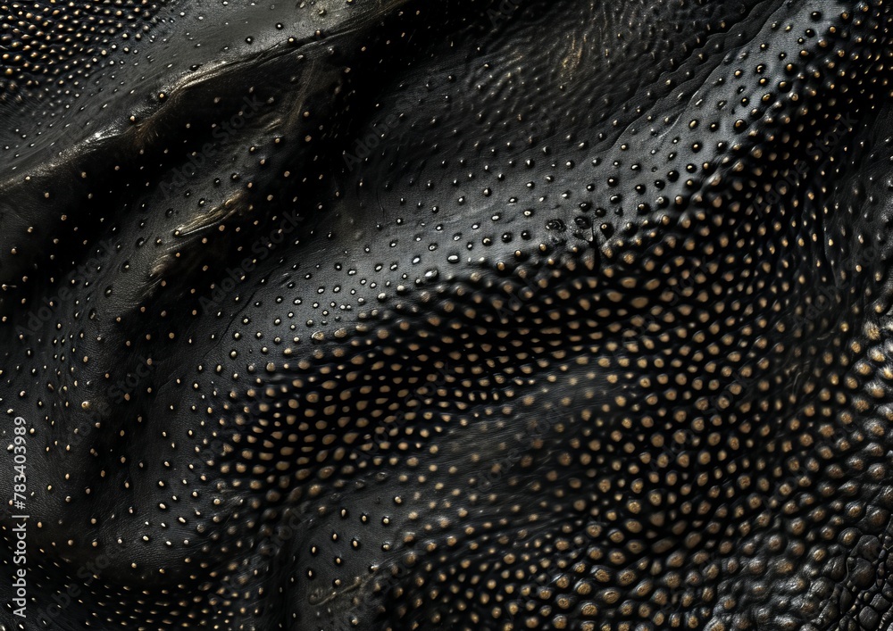 Stingray leather texture background. Stingray skin in black color ...