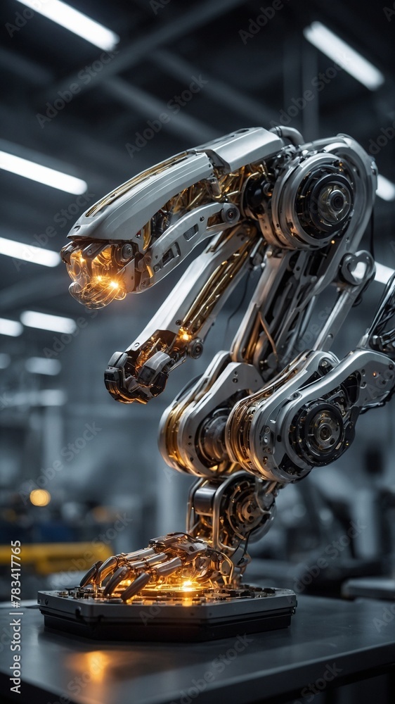 Highly sophisticated robot with sleek design, intricate detailing ...