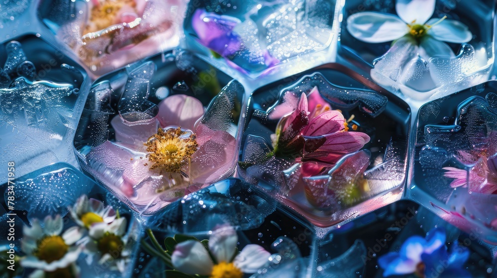 Hexagons made of ice Stock Illustration | Adobe Stock