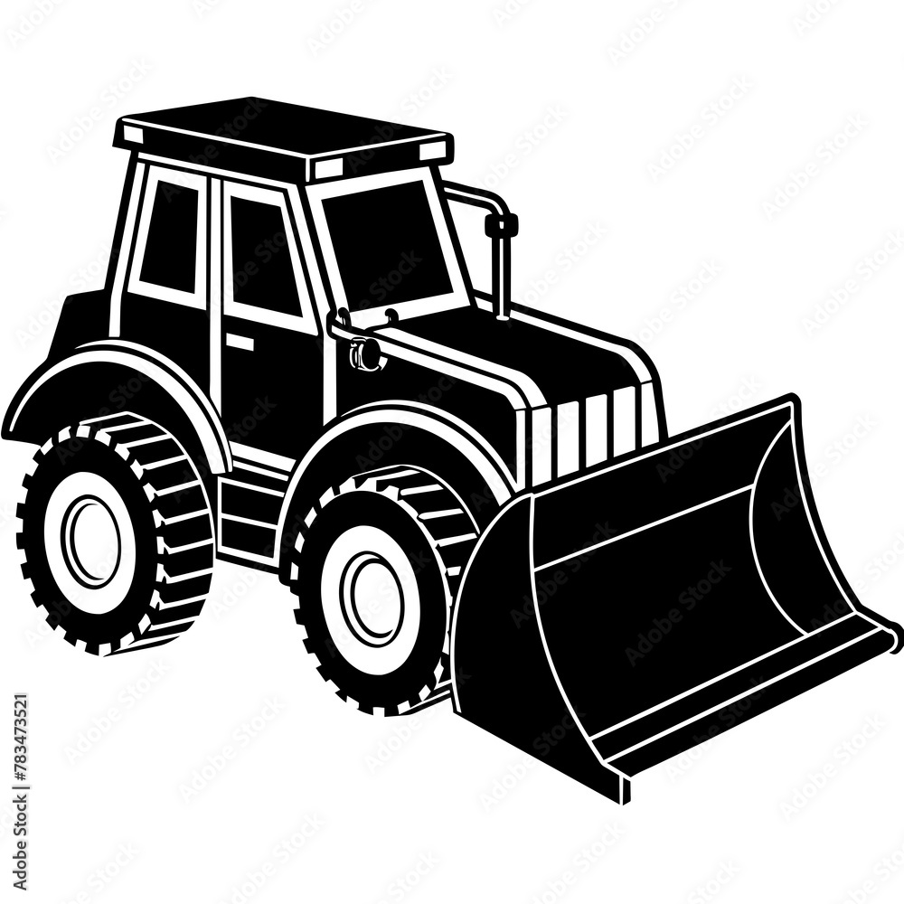 bulldozer ready vector illustration mascot,bulldozer silhouette,vector ...