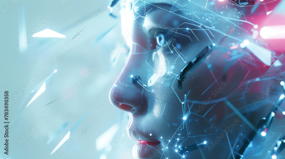 Combine the complexity of human emotions with sleek, futuristic gadgets ...